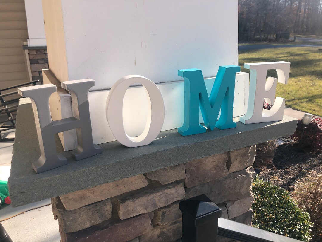 Wood Letters, 5 1/4 Inch Letters, Standalone Letters, Home and Garden ...