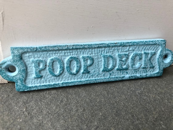 POOP Cast Iron Wall Decor Wall Decor Boat Plaque Poop - Etsy