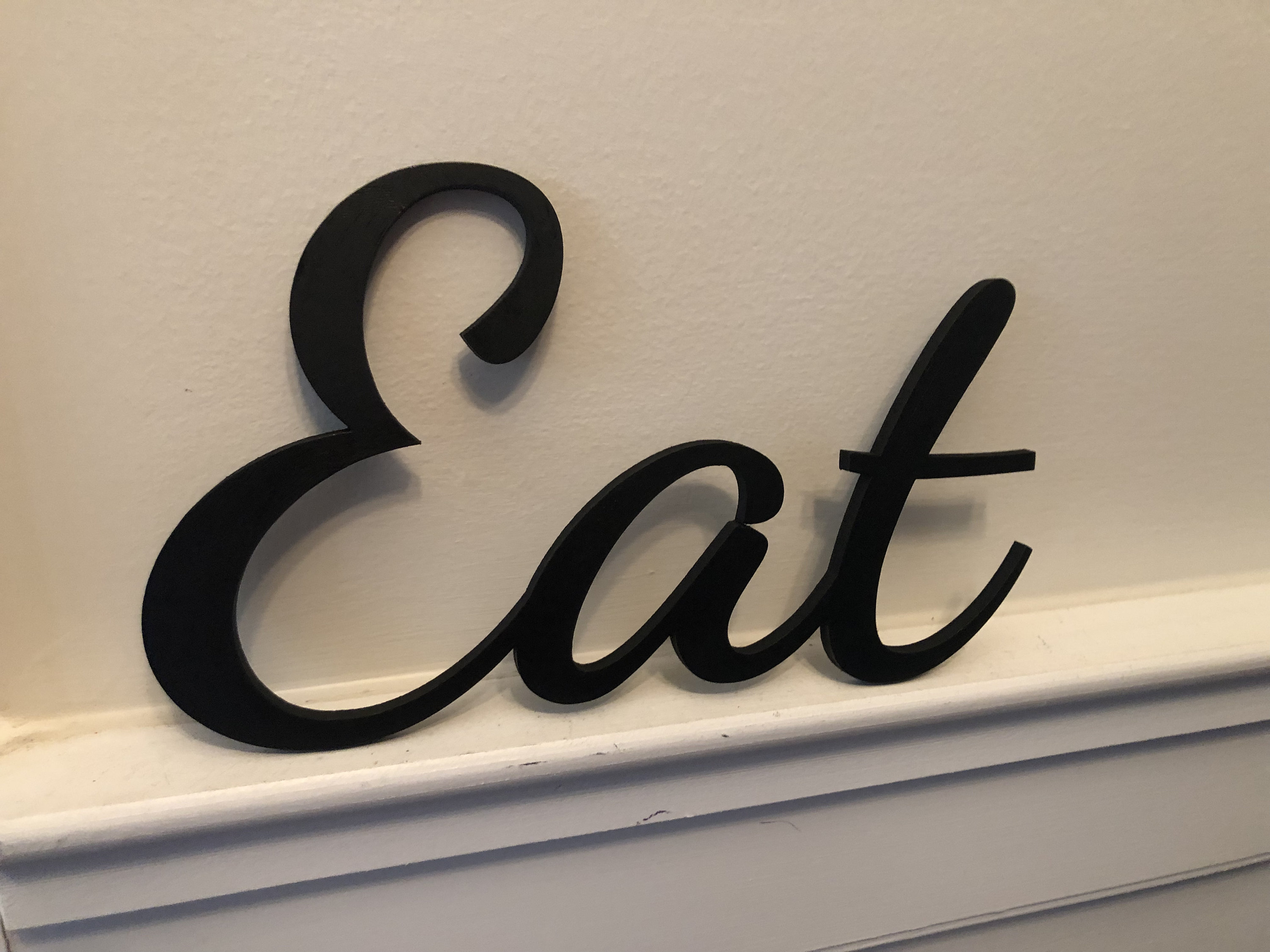 EAT Sign Kitchen Decor Eat Decor Laser Cut Sign One Sign | Etsy