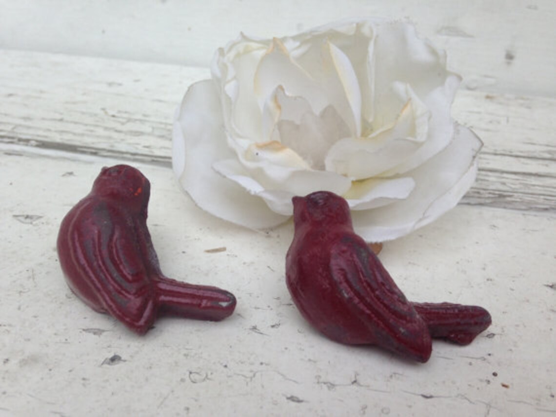 Drawer Pulls / Drawer Knobs / bird knobs Shabby Chic Knobs / | Etsy