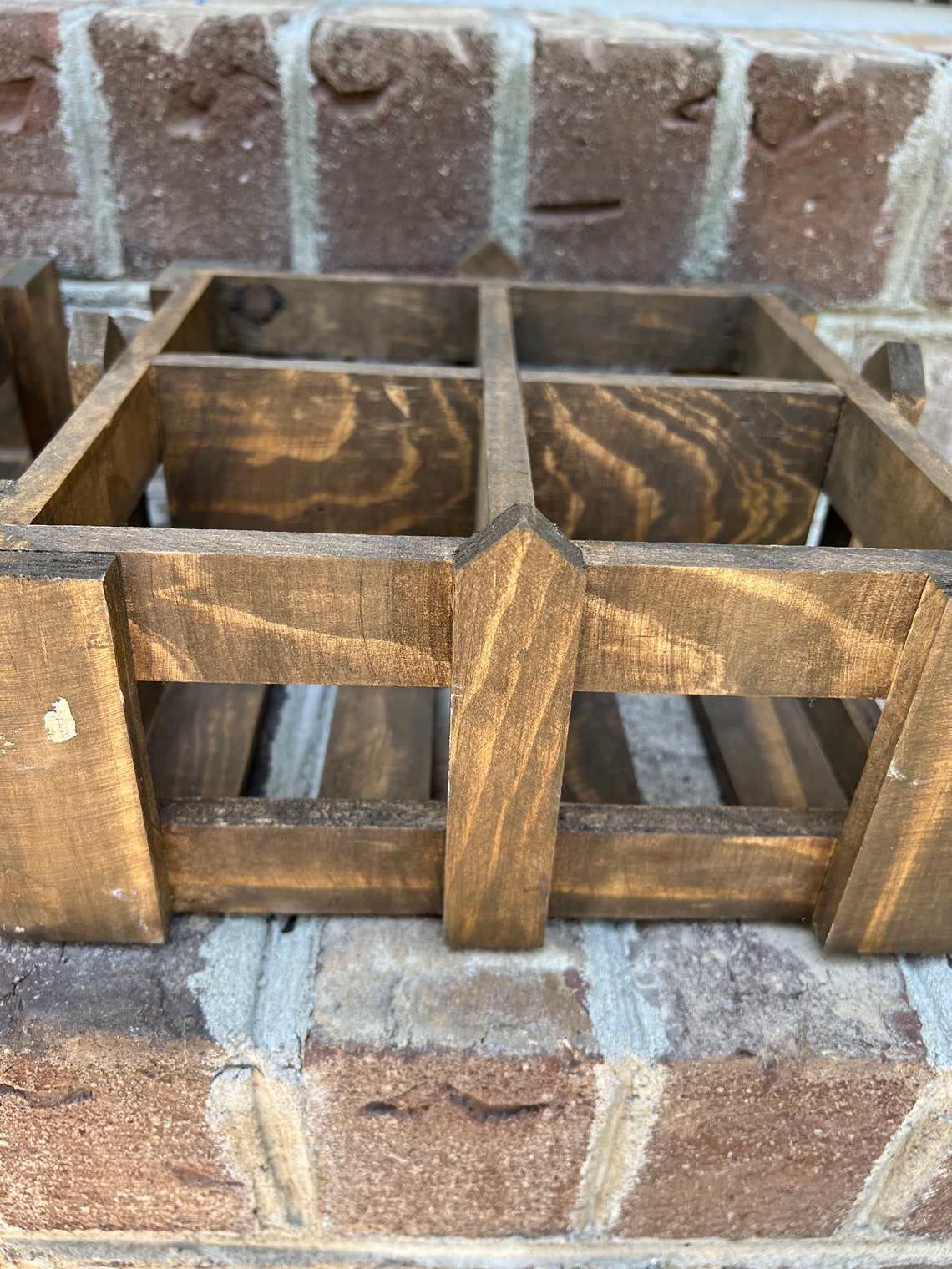 Fence-like Box With 4 Squars Wooden Box Farmhouse Decor - Etsy