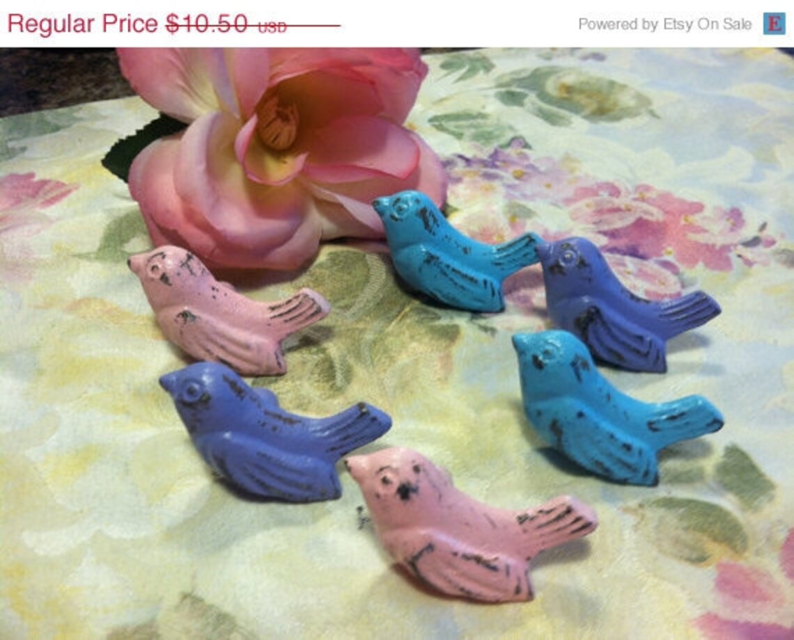 Knobs / Bird Knobs/ Cast Iron Bird Knobs / Set of 2 Bird Knobs - Etsy
