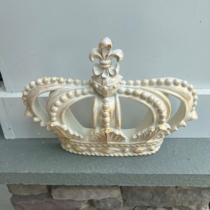 Crown/wall Decor/ Shabby Chic Decor/ Home and Garden Decor/off-white ...