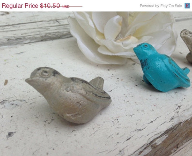 Drawer Pulls / Drawer Knobs / Bird Knobs Shabby Chic Knobs / | Etsy