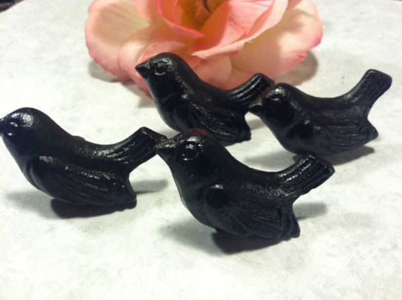 Drawer Pulls / Drawer Knobs / Bird Knobs Shabby Chic Knobs / | Etsy