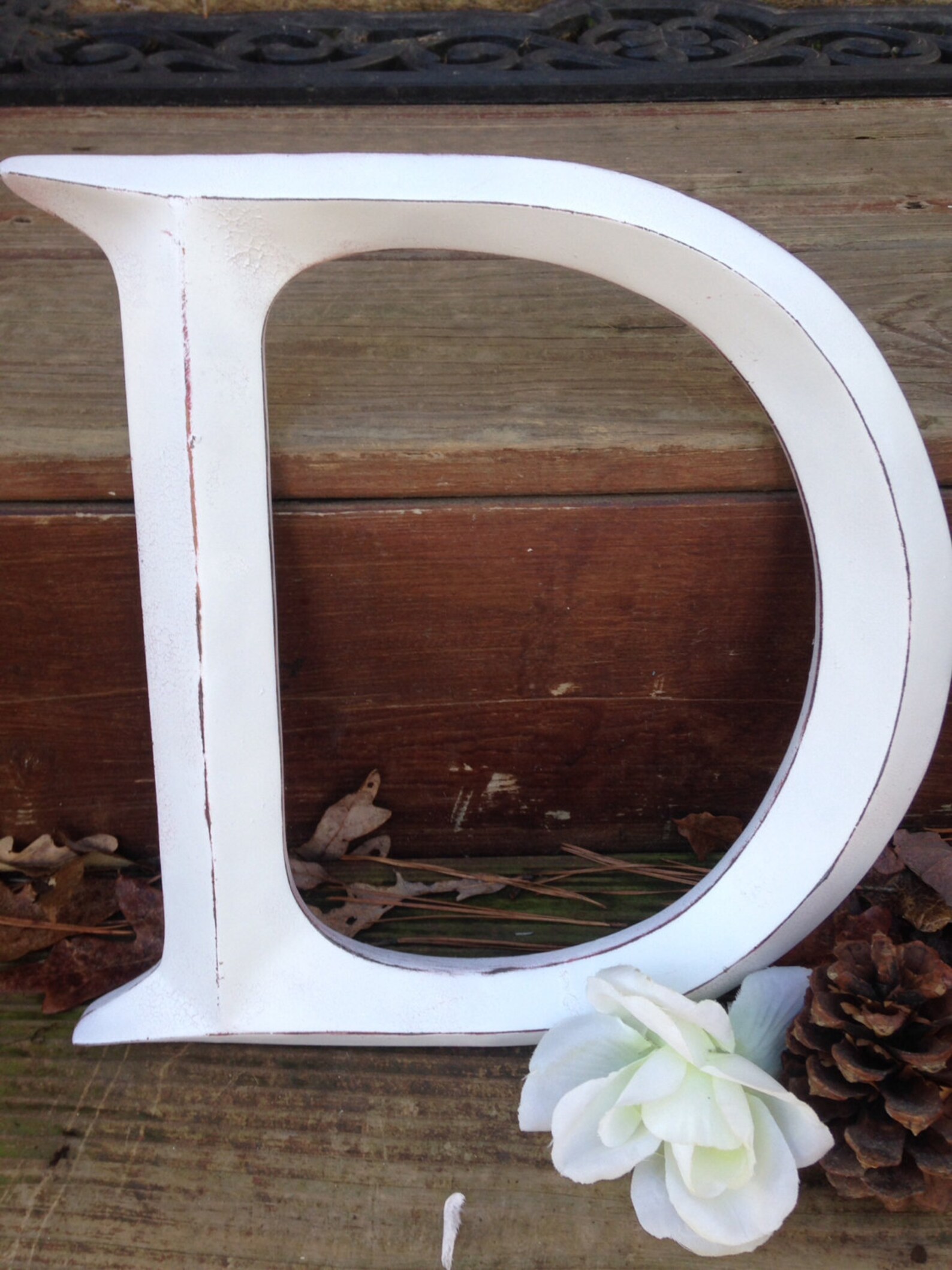 Large Letter Shabby Chic Wall Decor Pick Your Color and | Etsy