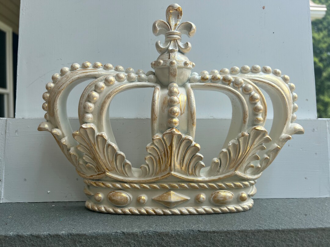 Crown/wall Decor/ Shabby Chic Decor/ Home and Garden Decor/off-white ...