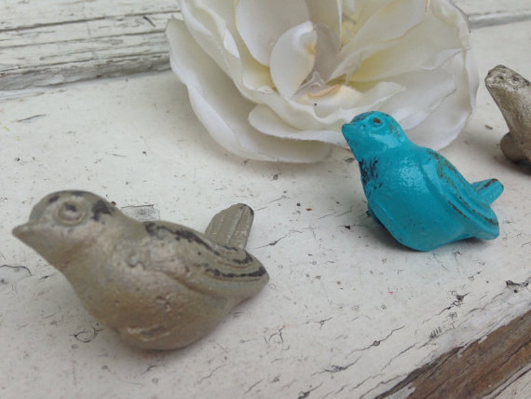 Drawer Pulls / Drawer Knobs / Bird Knobs Shabby Chic Knobs / - Etsy