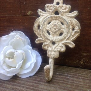Wall Hook, Cute Shabby Chic Hook/hanger / Cast Iron Hook - Hardware ...
