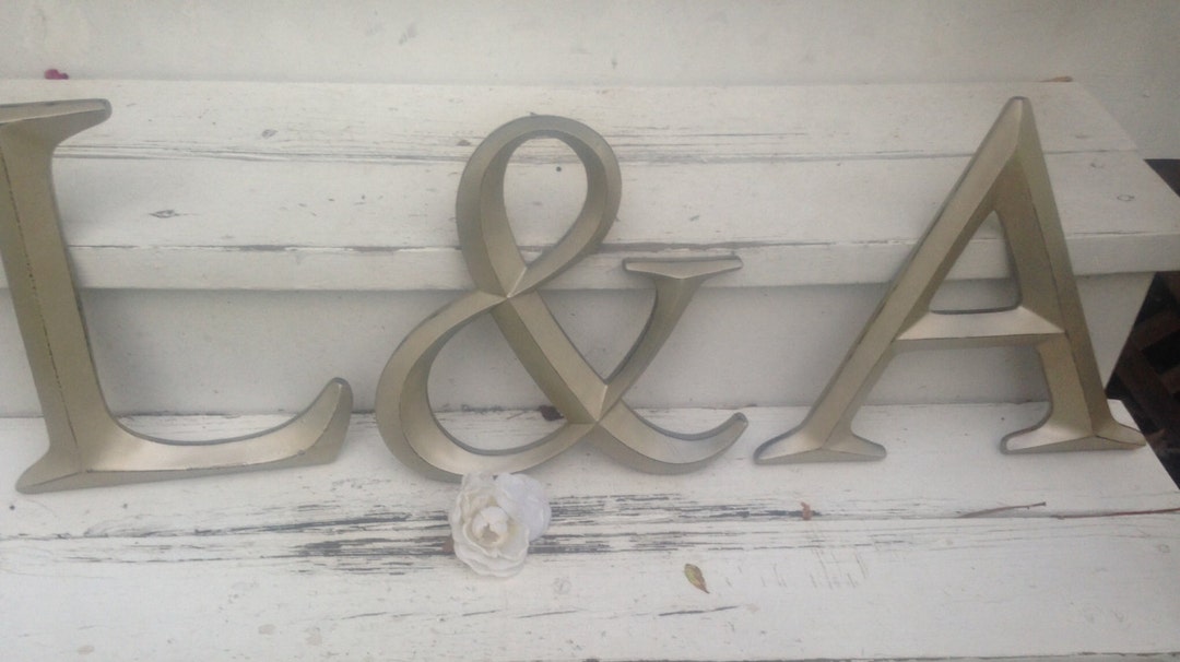 Large Letter/ Wall Decor/ Wedding Decor/ Wedding Prop/ Shabby Chic Wall ...