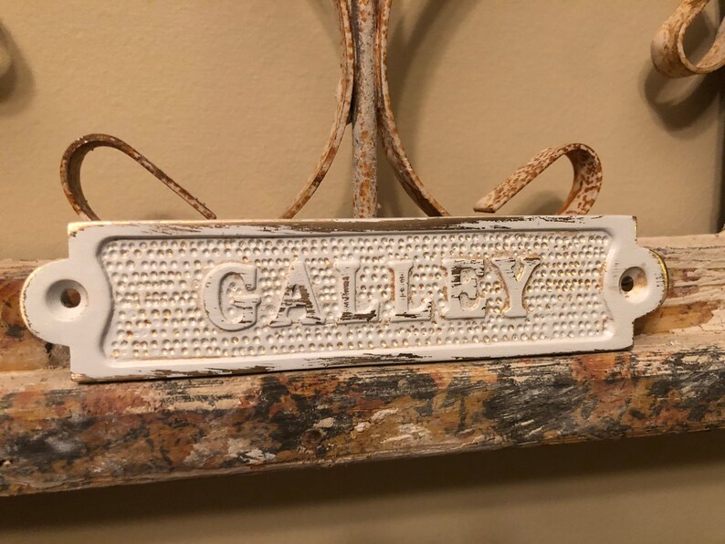 GALLEY Sign Bathroom Sign Cast Iron Sign Wall Decor Door - Etsy