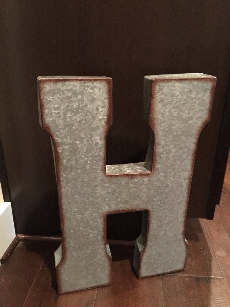 Metal Letters Wall Decor Wall Metal Letter Galvanized - Etsy