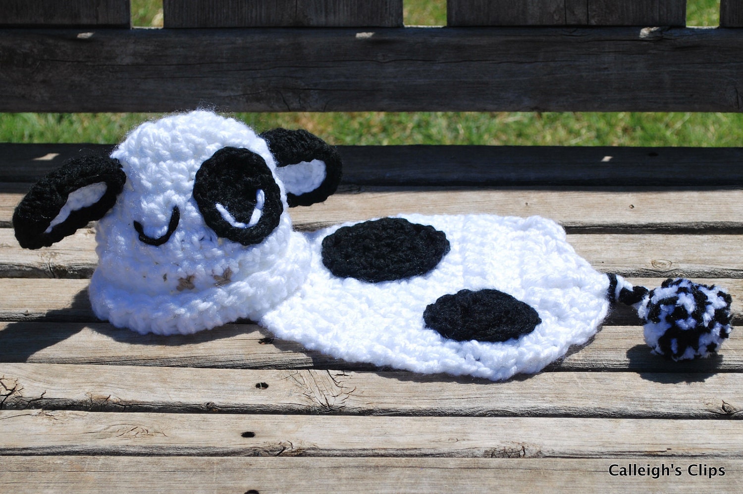 Sleepy Cow Cuddle Critter Cape Set Newborn Photography | Etsy