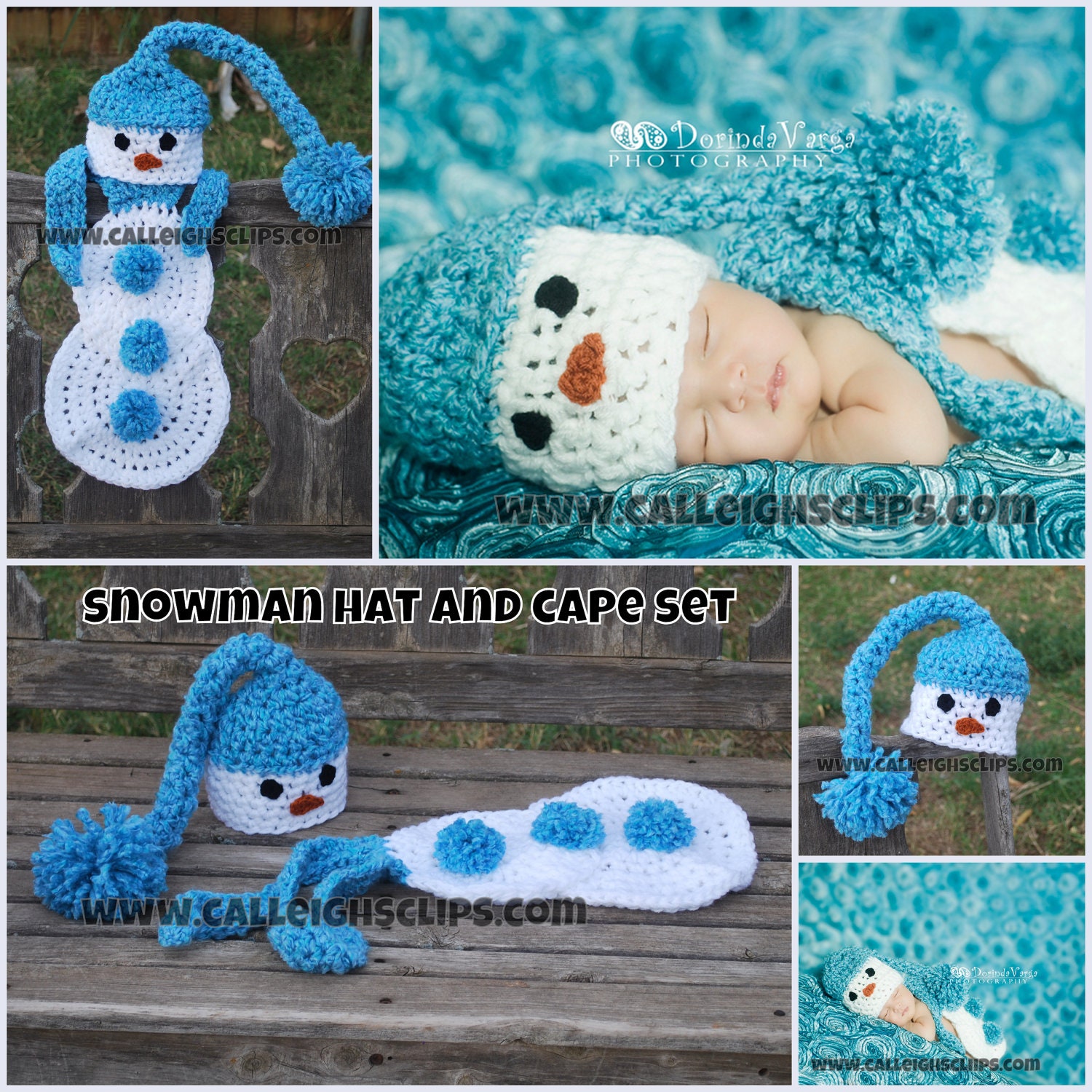 Snowman Cuddle Critter Cape Set Newborn Photography Prop | Etsy