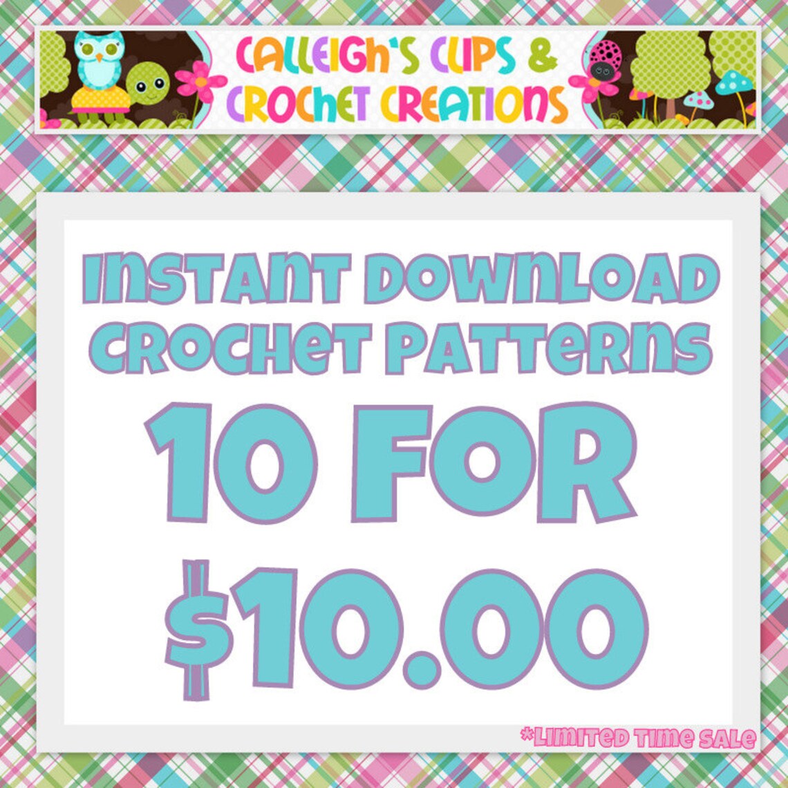 Crochet Pattern Bundle SALE - 10 for 10 - Digital PDF Files (not ...