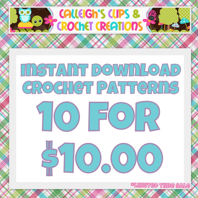Crochet Pattern Bundle SALE - 10 for 10 - Digital PDF Files (not ...