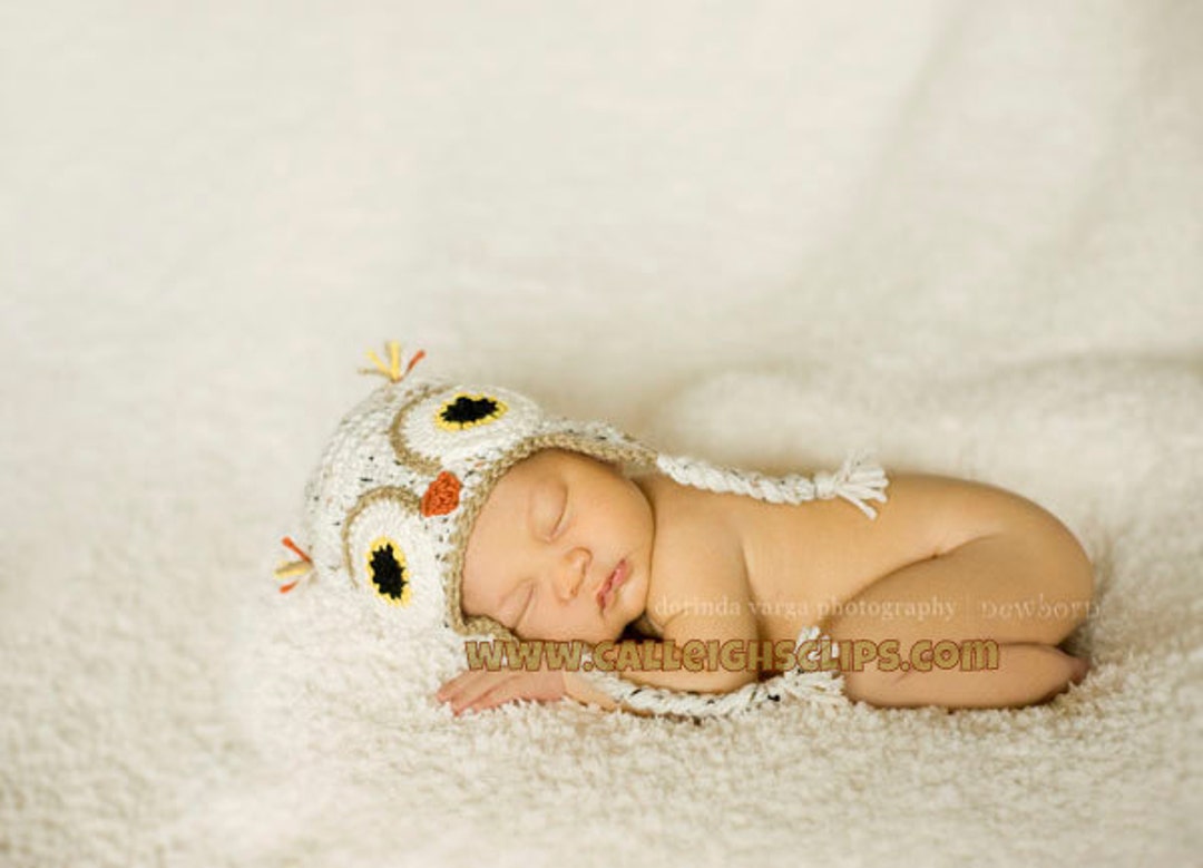Snow Tweed Owl Earflap Hat - Baby, Toddler, Kids Sizes - Etsy