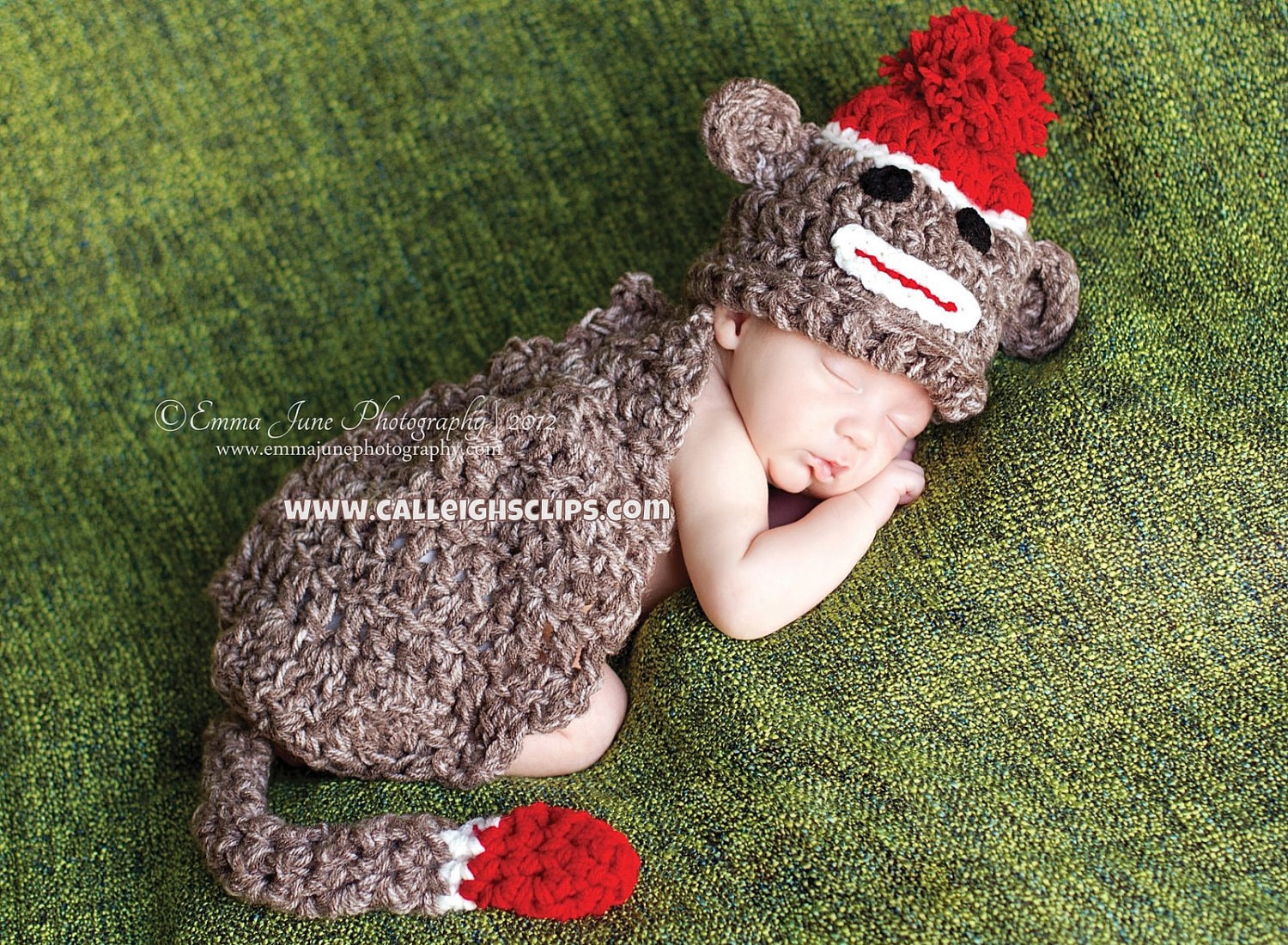 Sock Monkey Cuddle Critter Cape Set Newborn Photography Prop - Etsy