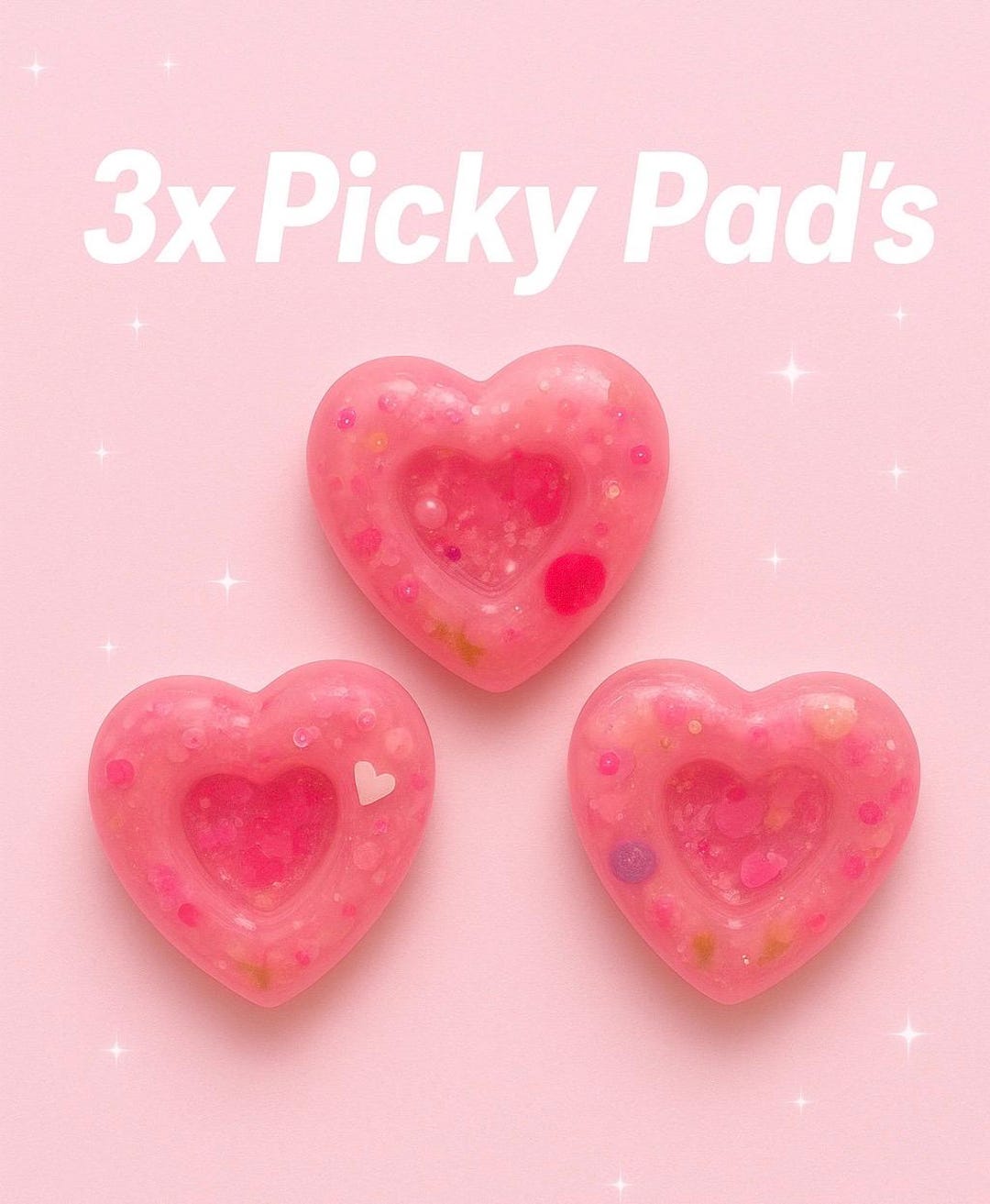 3x Small Heart Picky Pad’s - Etsy