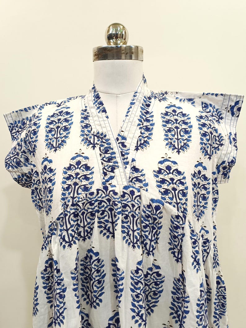 Beautiful Hand Print Dress ||Summer Dress Night & Day Wear || Indian ...
