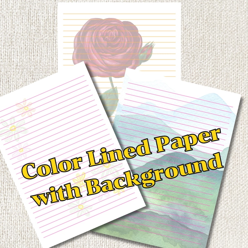Color-lined Printable Paper Notes: Dot Grid, US Letter, A4, A5 (PDF ...