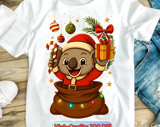 10 JPEG Cute Christmas Koala Clipart Bundle - Winter Animal Designs ...