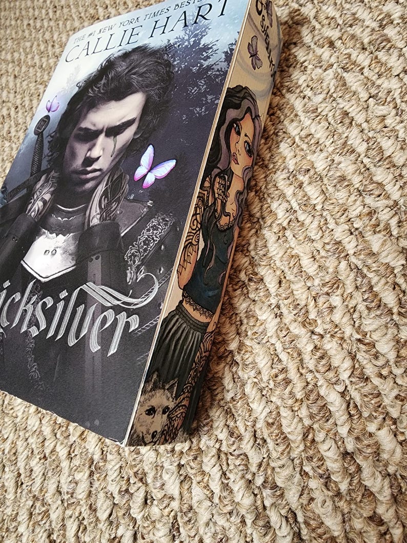 Quicksilver by Callie Hart, Custom Sprayed Edges - Etsy