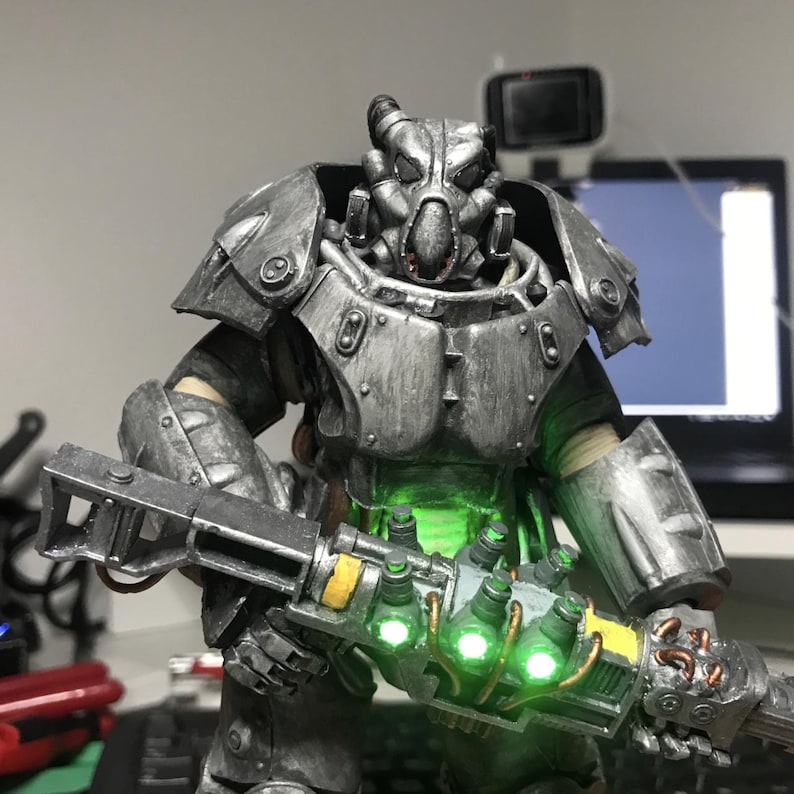 X-01 Power Armor STL File – Fallout 4 Inspired | Light-up Eyes & Rifle ...
