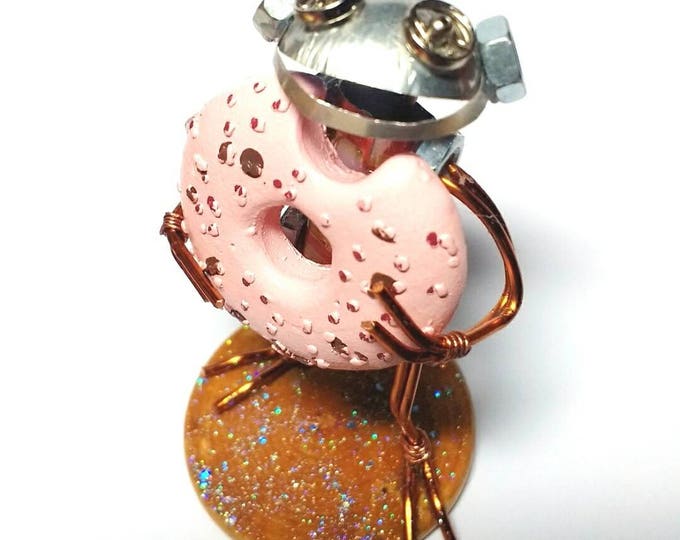 Hand Made Recycled Robot donut Diet Help Cute Tin - Etsy