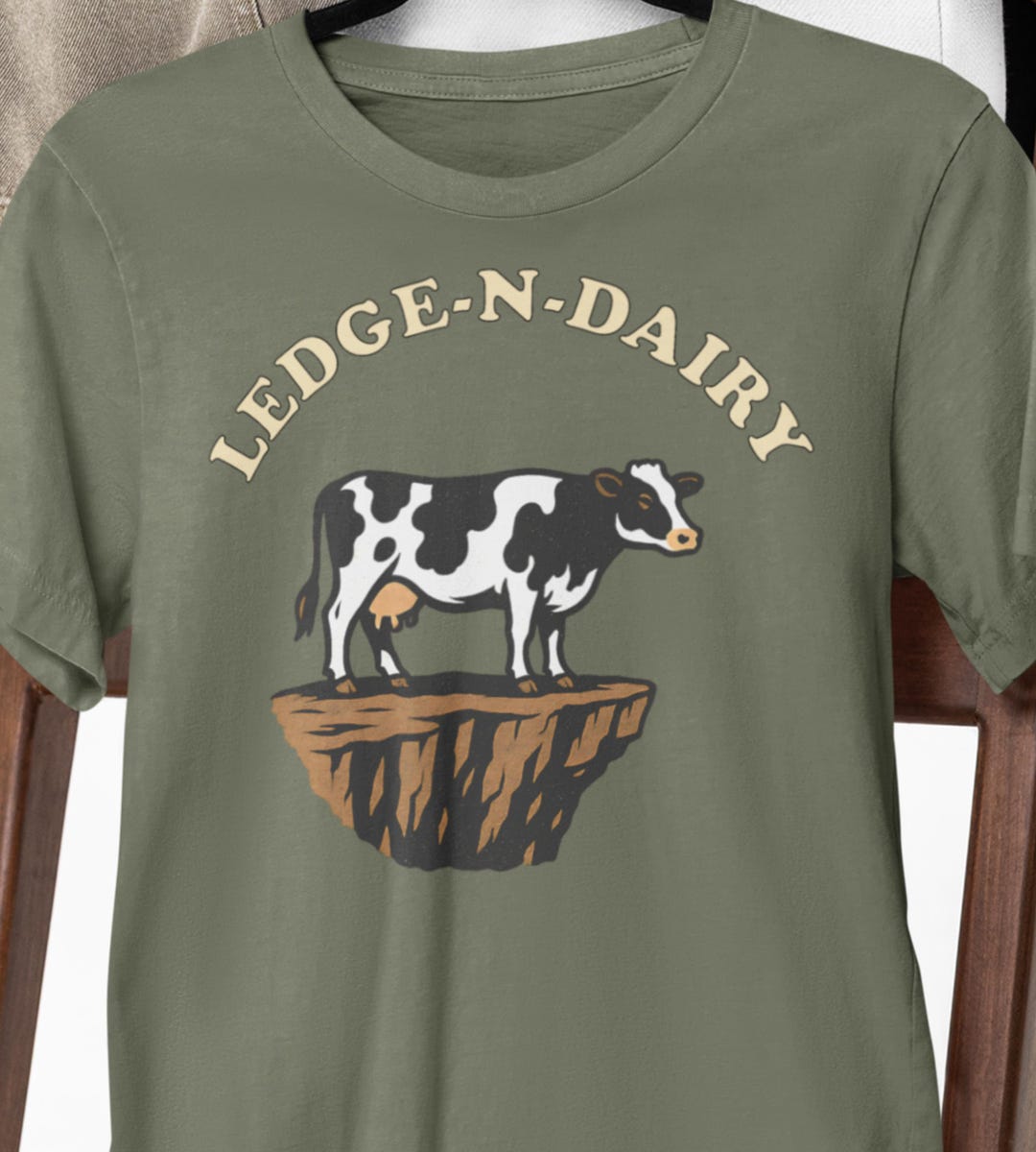 Ledge-n-dairy Cow Pun Shirt: Funny Dad Joke Tee - Etsy