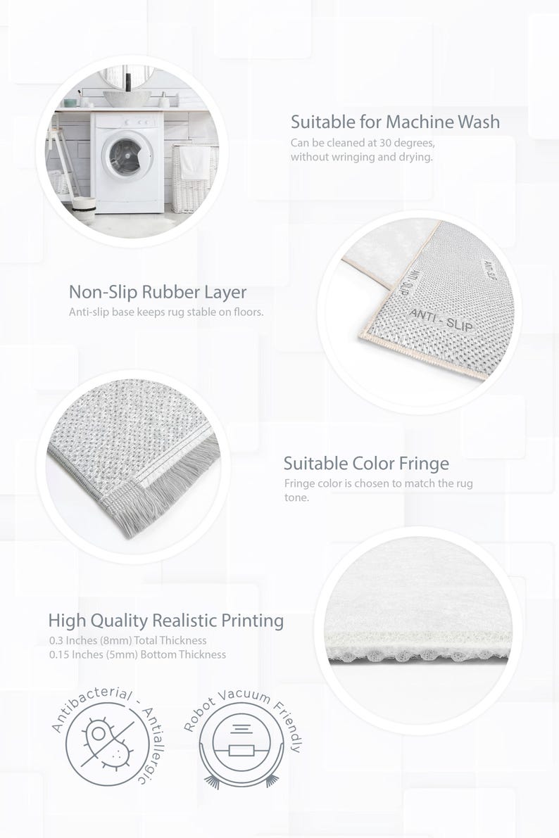 Rocket and Stars Rectangular Kids Rug, Space Theme Nursery Carpet ...