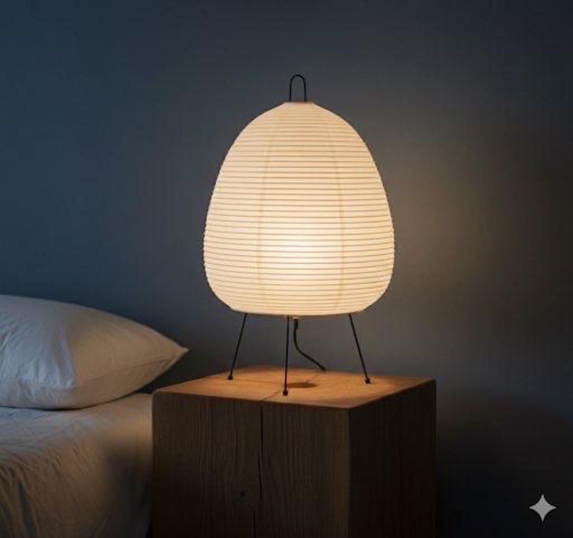 Japanese Akari Noguchi Lamp – Rice Paper Table Lamp – Minimalist Zen ...