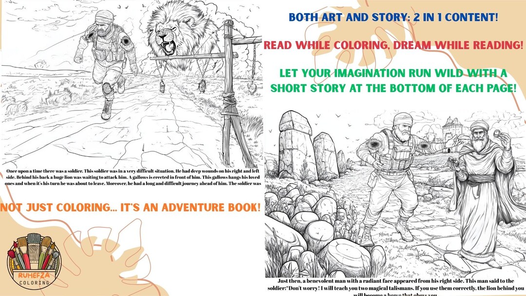 Printable Story Coloring Book for Kids | Faith-based Moral | Tale Read ...