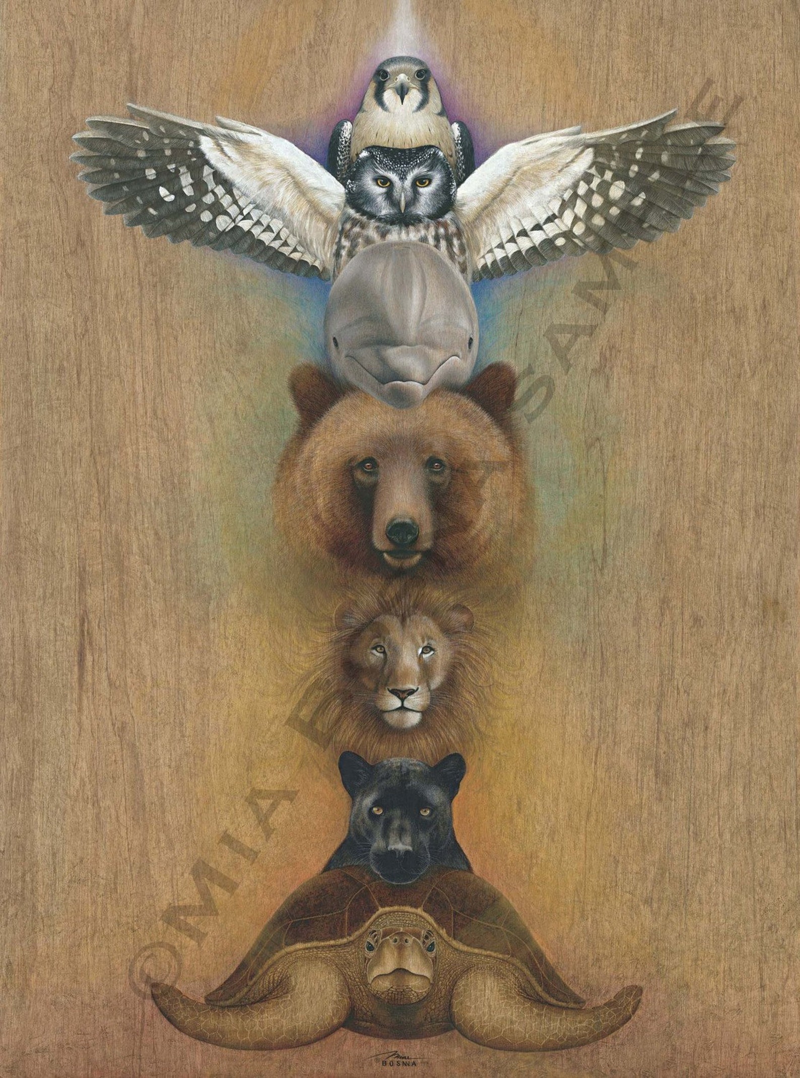 Chakra Animal Totem Print - Etsy