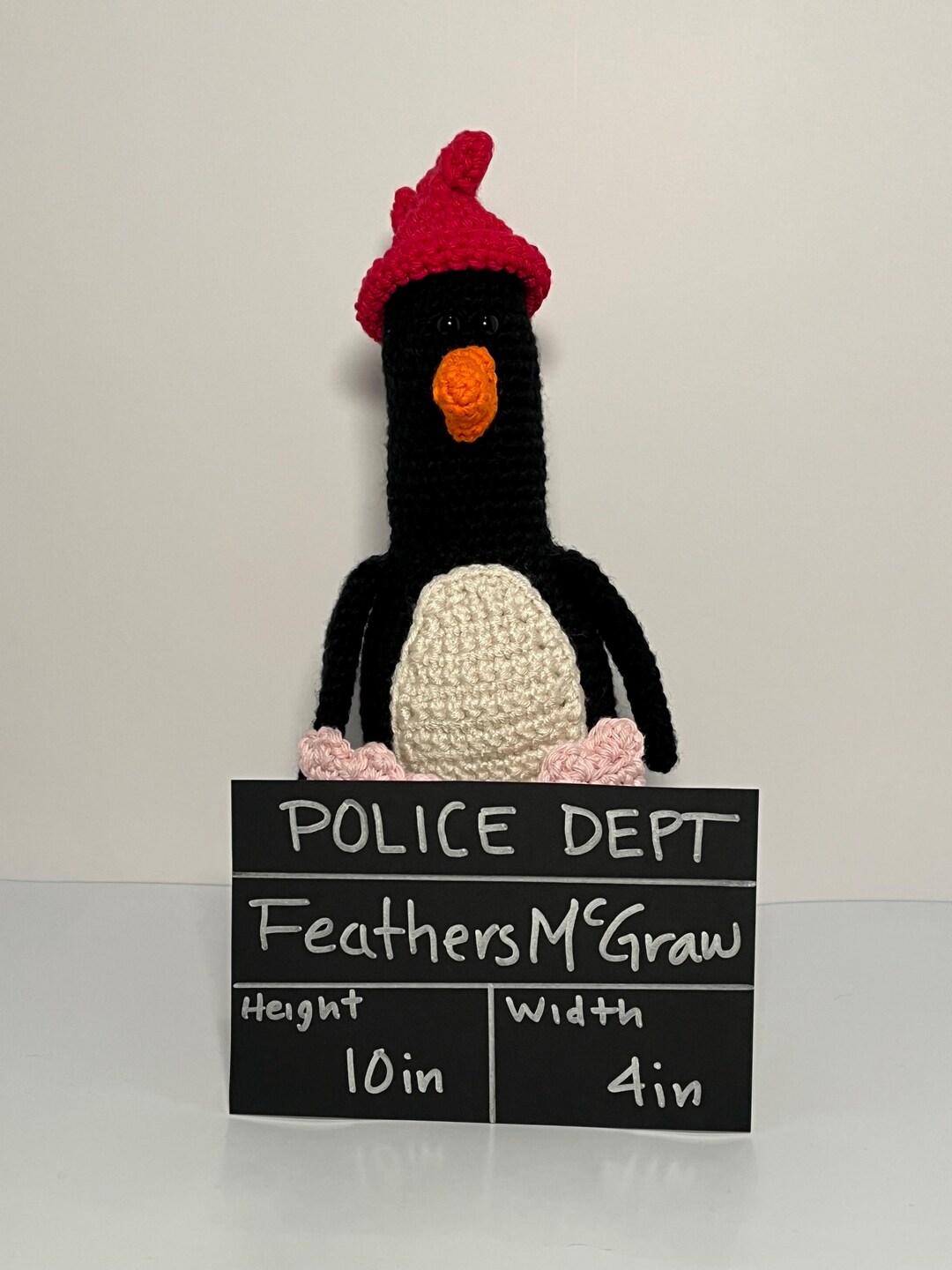 Handmade Feathers Mcgraw Crochet Plush Stuffed Animal - 10 Inches Tall ...