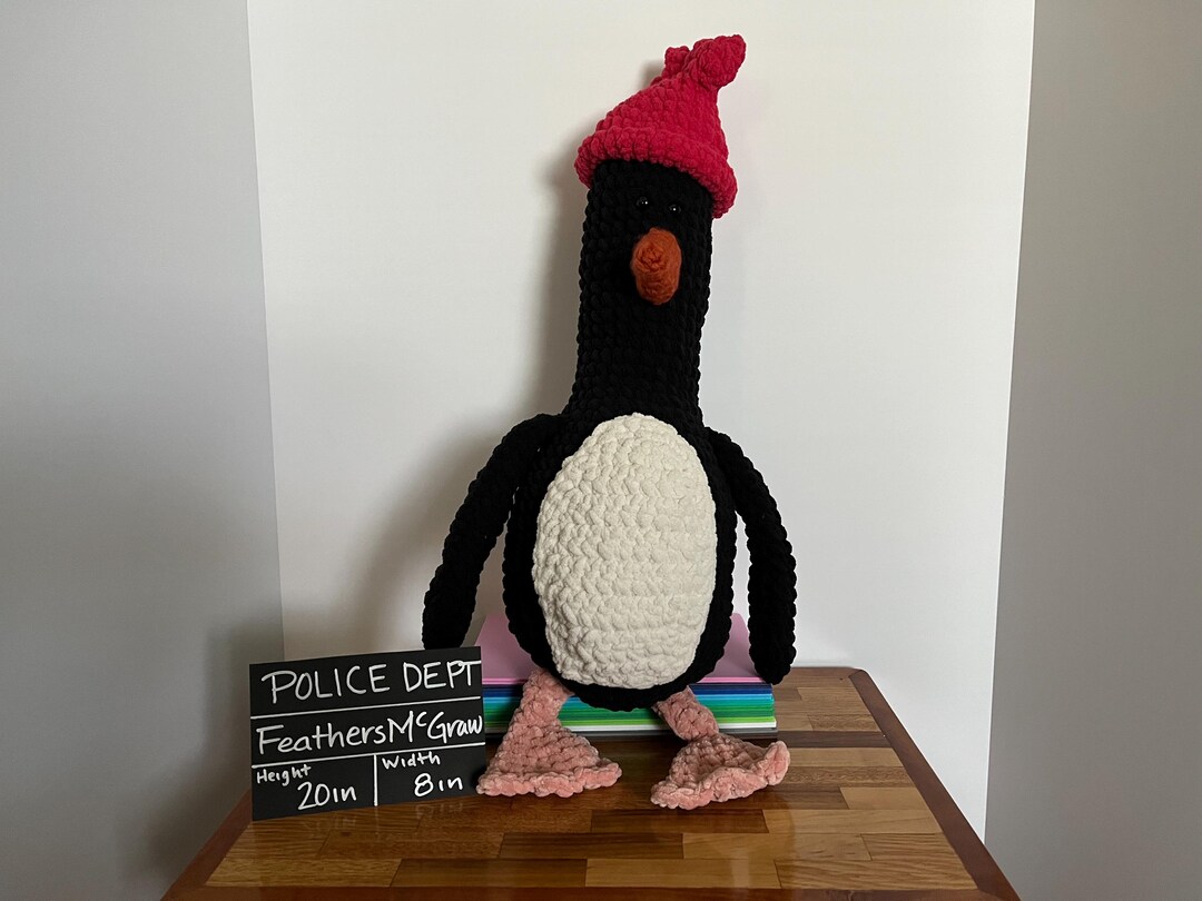 Feathers Mcgraw Crochet Plush - 20 Inches Tall - Handmade - Etsy