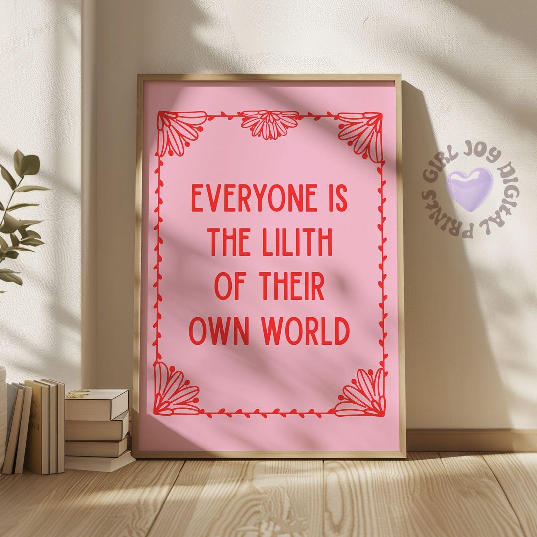 Lilith Quote Poster, Feminist Wall Art, Empowering Printable Art, Bold ...