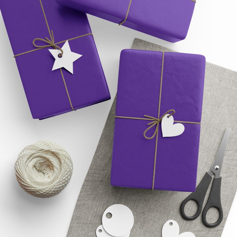 Royal Purple Wrapping Paper: Elegant Solid Color Gift Wrap - Etsy