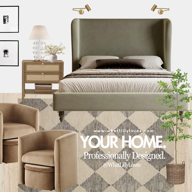 Single Room Virtual Design Package | Bespoke Interior Concept Board ...