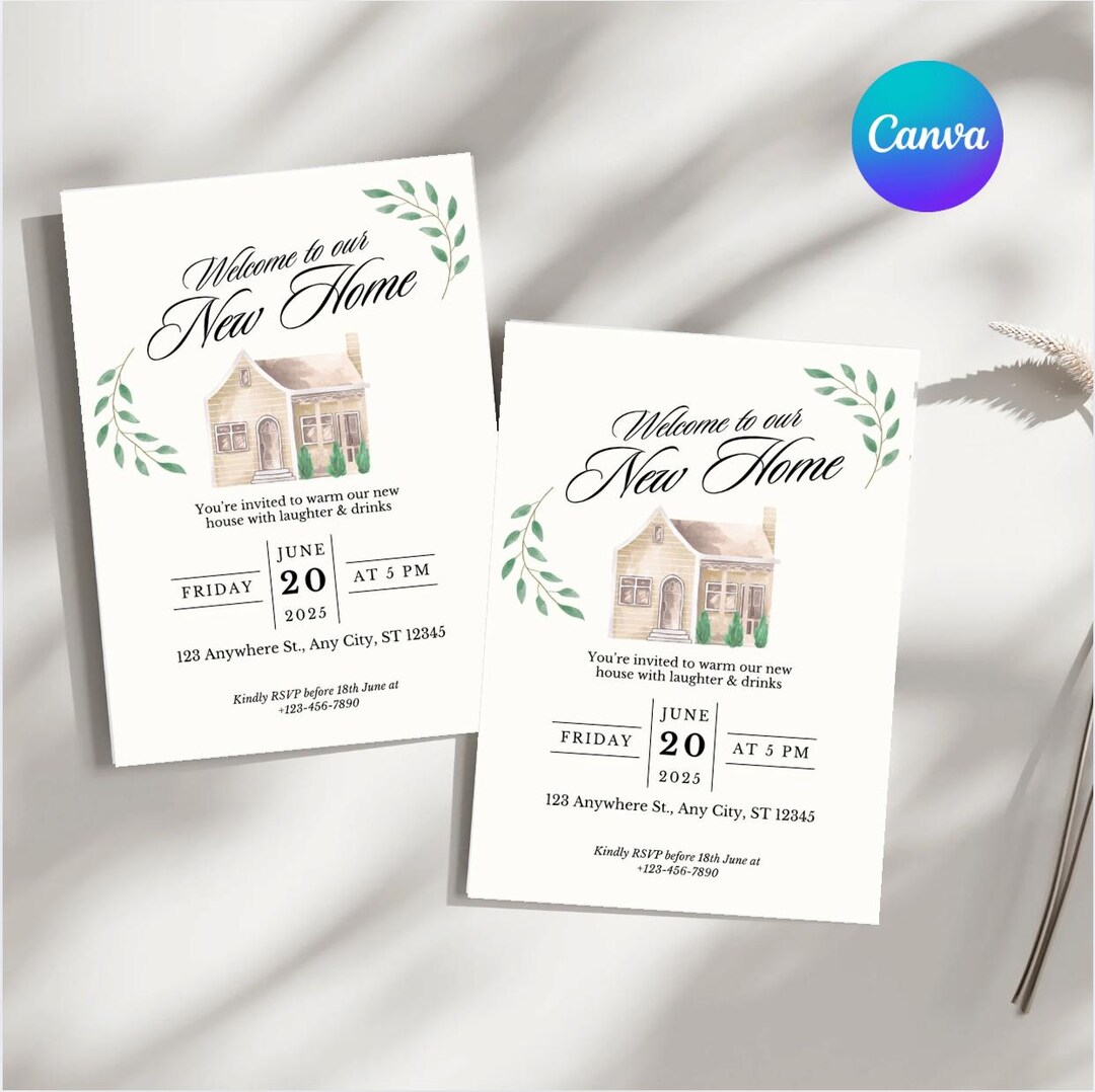 Editable Housewarming Party Invitation Template | New Home Invite ...