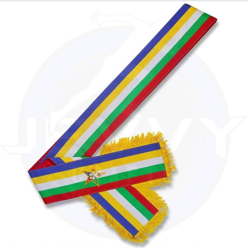 Masonic Order of Eastern Star Sash Set of 12 | Five Color Woven OES ...