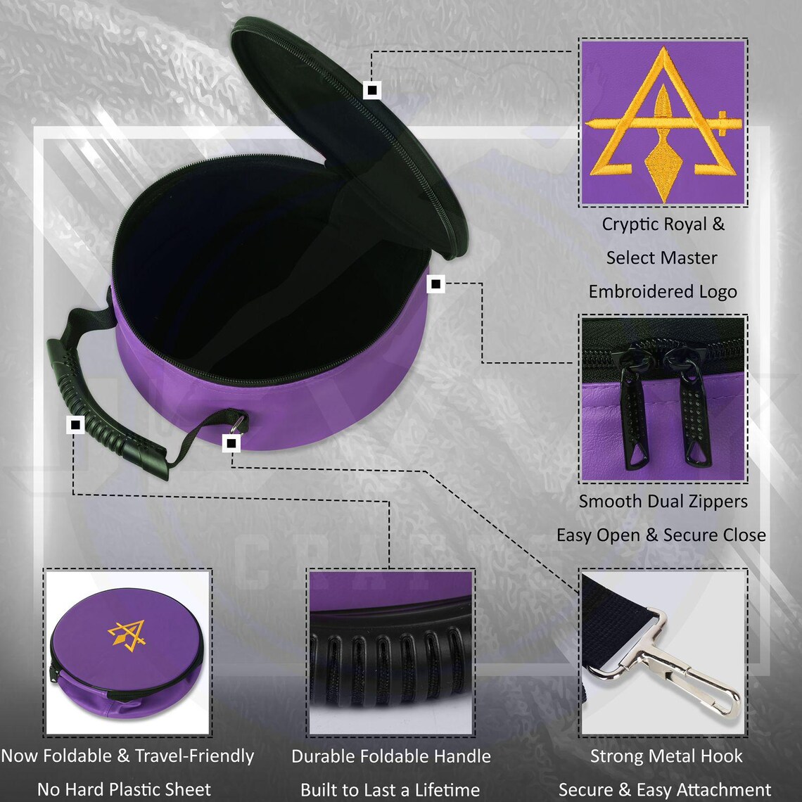 Masonic RSM Crown Cap Case Hat Foldable for Freemasons - Etsy