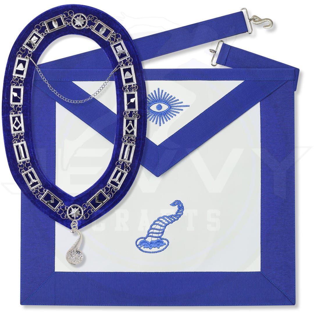 Masonic Steward Apron Set: Blue Lodge Regalia With Horn of Plenty - Etsy