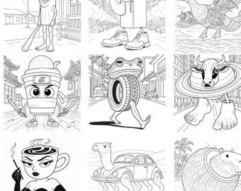 Italian Brainrot Coloring Book - Etsy