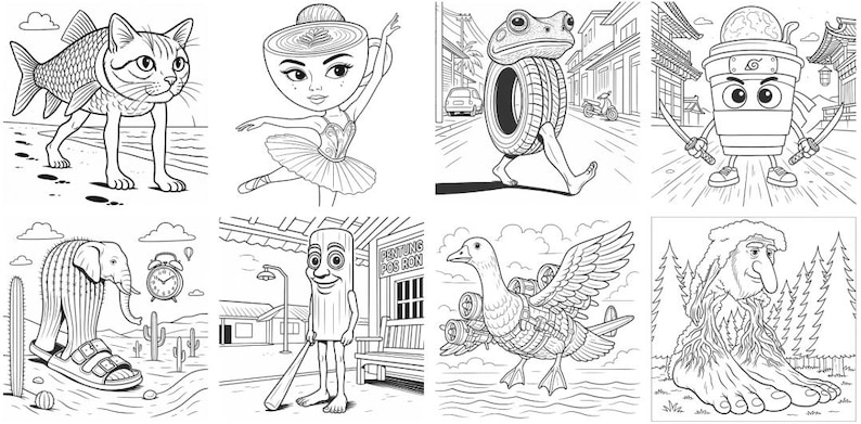 Italian Brainrot Coloring Book - Etsy