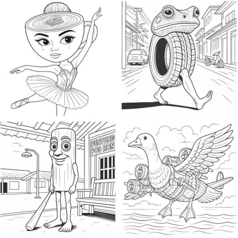 Coloring Pages of La Grande Combination in Steal a Brain Rot - Etsy Canada