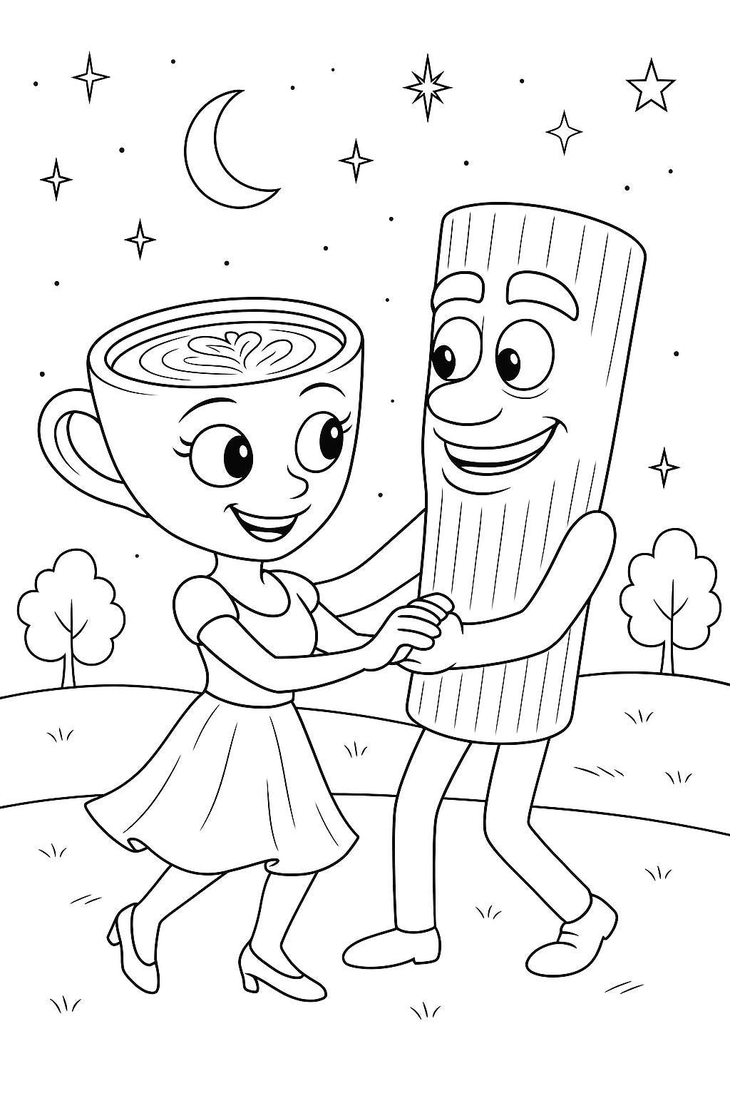 Tung Tung Tung Sahur and Ballerina Cappuchina Coloring Book - Etsy