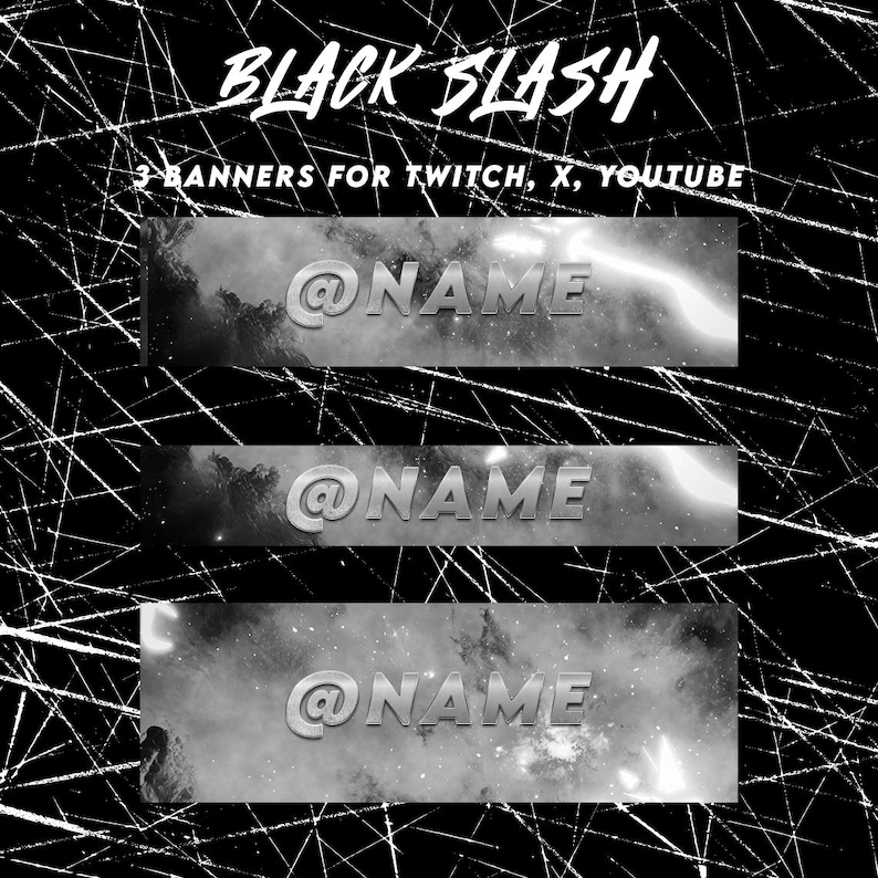 Black Lighting Stream Overlay Pack – Animated Twitch & Youtube Stream ...