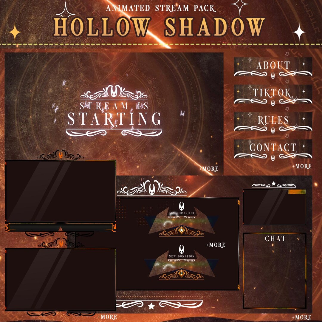 Animated Hollow Overlays Hollow Twitch Package Stream, Fantasy Twitch ...