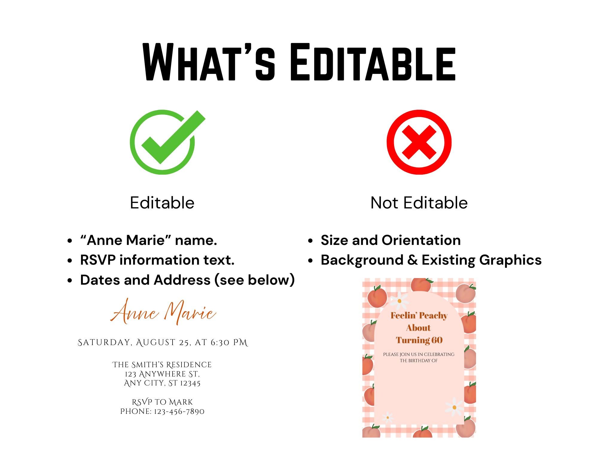60th Birthday Invitation, Turning 60 Invite, Feelin Peachy, Sixty ...
